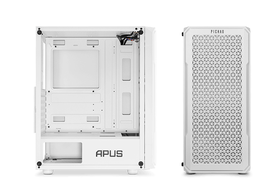 Gabinete Gamer Pichau Apus White, Mid-Tower, Lateral de Vidro Temperado ...