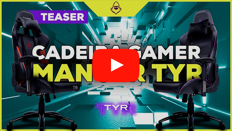Cadeira Gamer Mancer Tyr, Preta e Vermelha, MCR-TYR-BKRD01 | Pichau